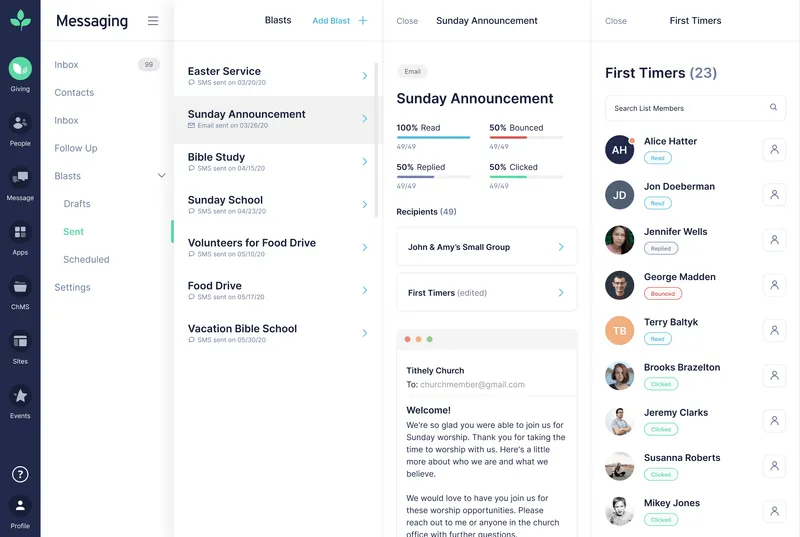 Church Text Messaging Services for Growing Ministries | Tithely