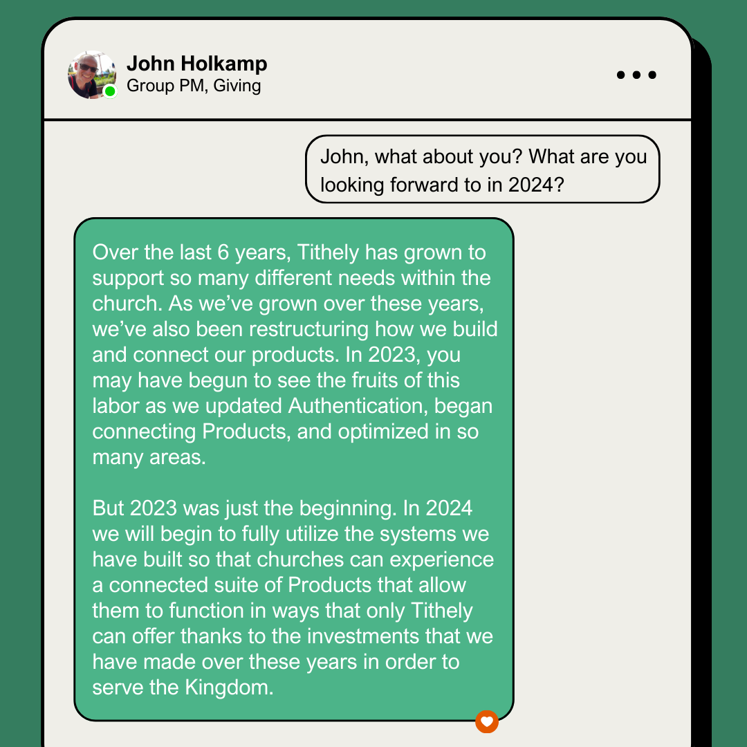 Tithely Product Update January 2024