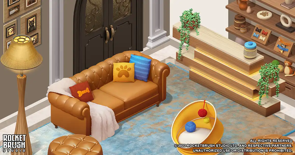 Solitaire 3D Paint-over Backgrounds: Piper's Pet Cafe