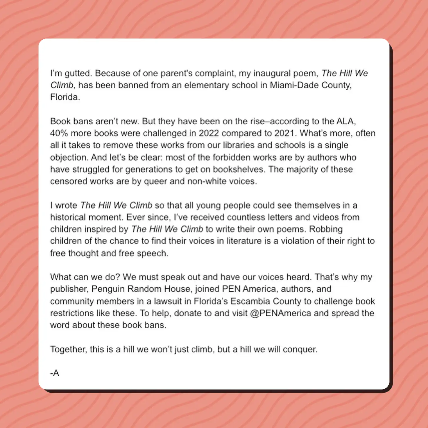 Amanda Gorman Fundraiser Soars as Her Iconic Poem Faces Ban in Florida