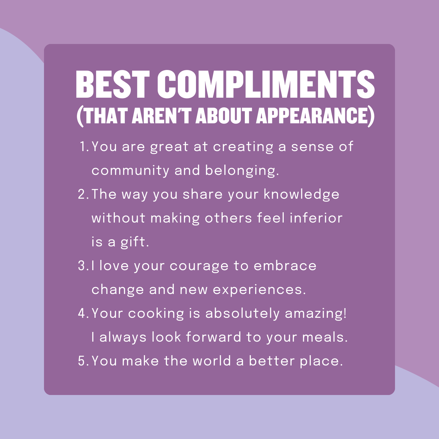 101 Best Compliments That Reach Beyond The Surface