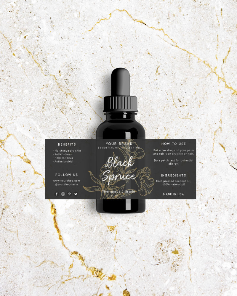 Dropper Bottle Labels Template | Dropper Bottle Labels Design ...