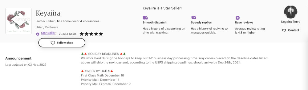 Etsy Shop Announcement - 7 Ideas To Include + Best Examples