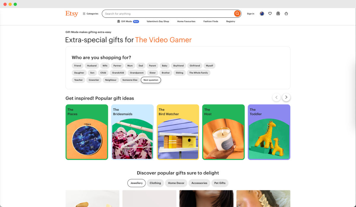 Etsy Gift Mode - List of 192 Personas, How To Find High Demand Niches ...