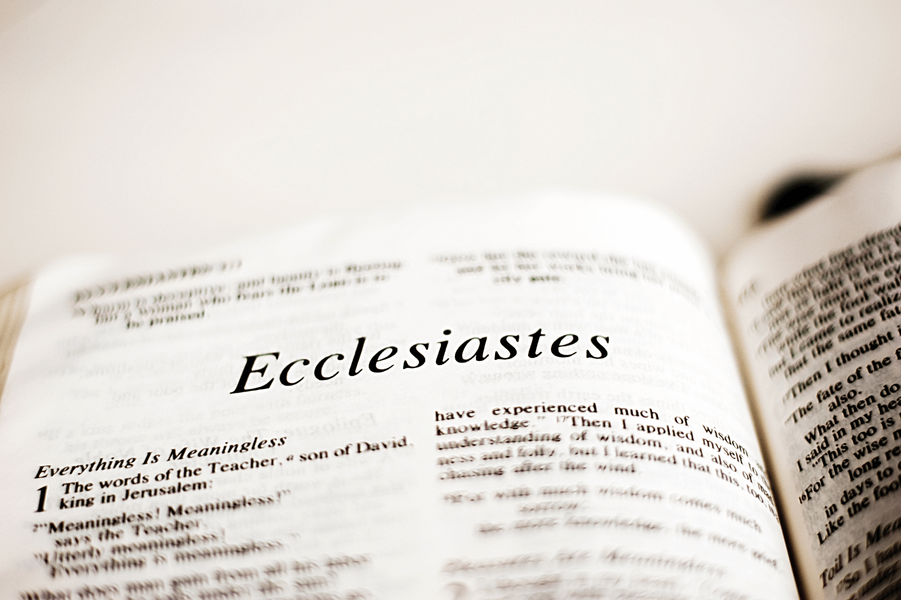 8 Lessons From Ecclesiastes