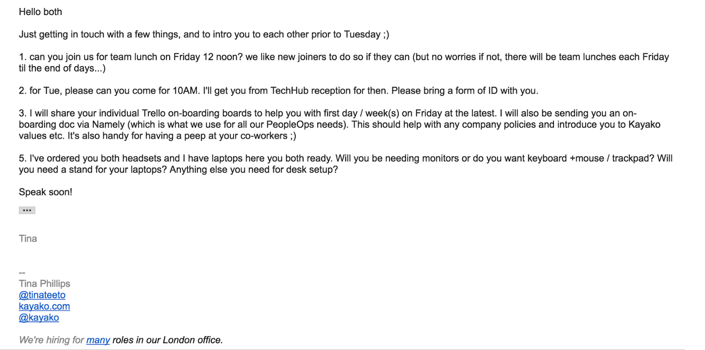 How to Write a Great Welcome Email to The Team - Archbee
