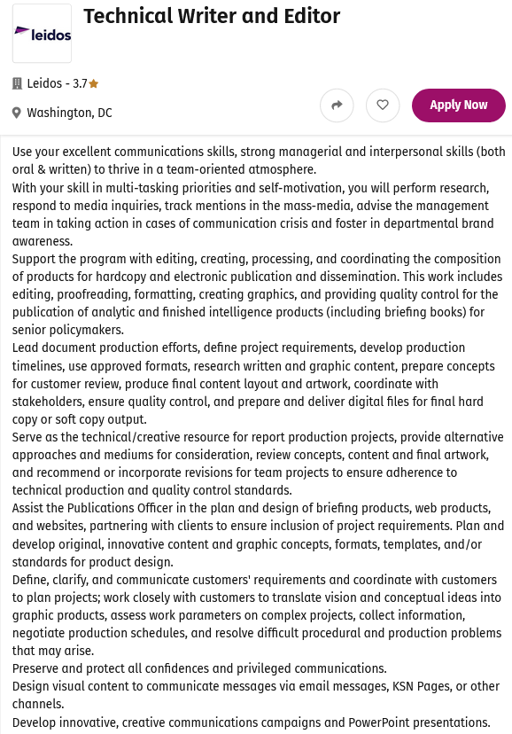 Effective Technical Writer Job Description with Examples