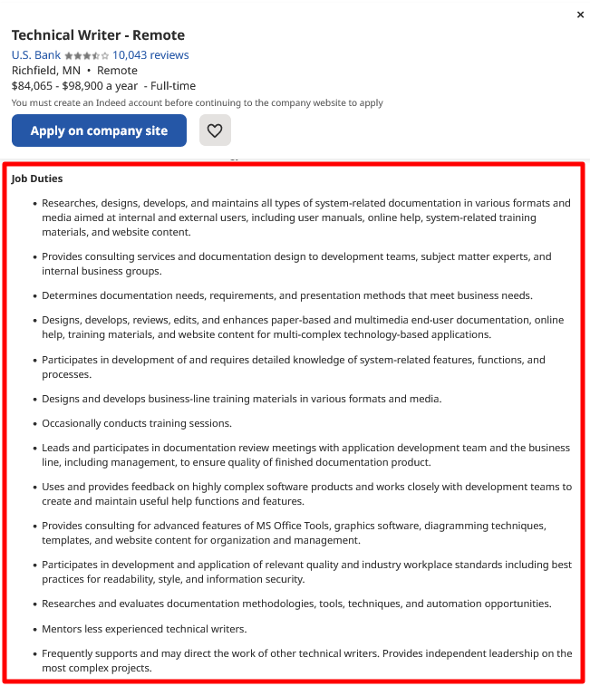 Effective Technical Writer Job Description with Examples