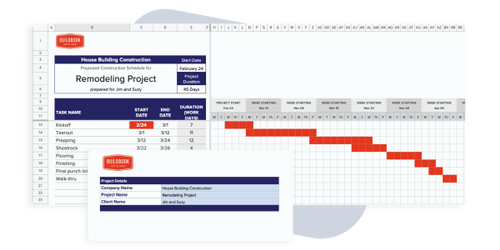 Free Gantt Construction Schedule Template for Excel and Google Sheets