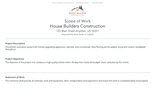 Construction Invoice Template | BuildBook