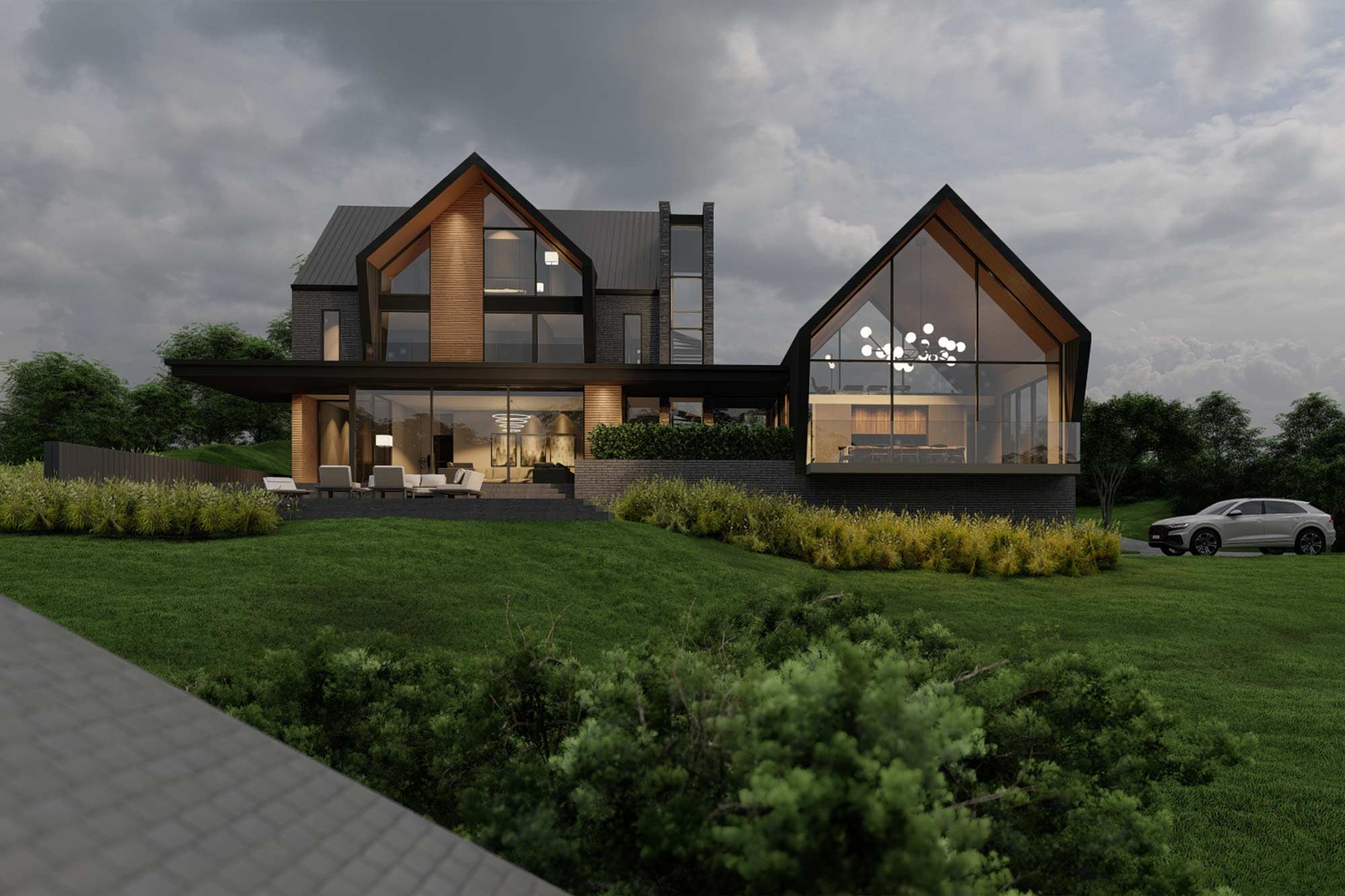 Bespoke, hillside, modern executive green belt home | Zub Architecture