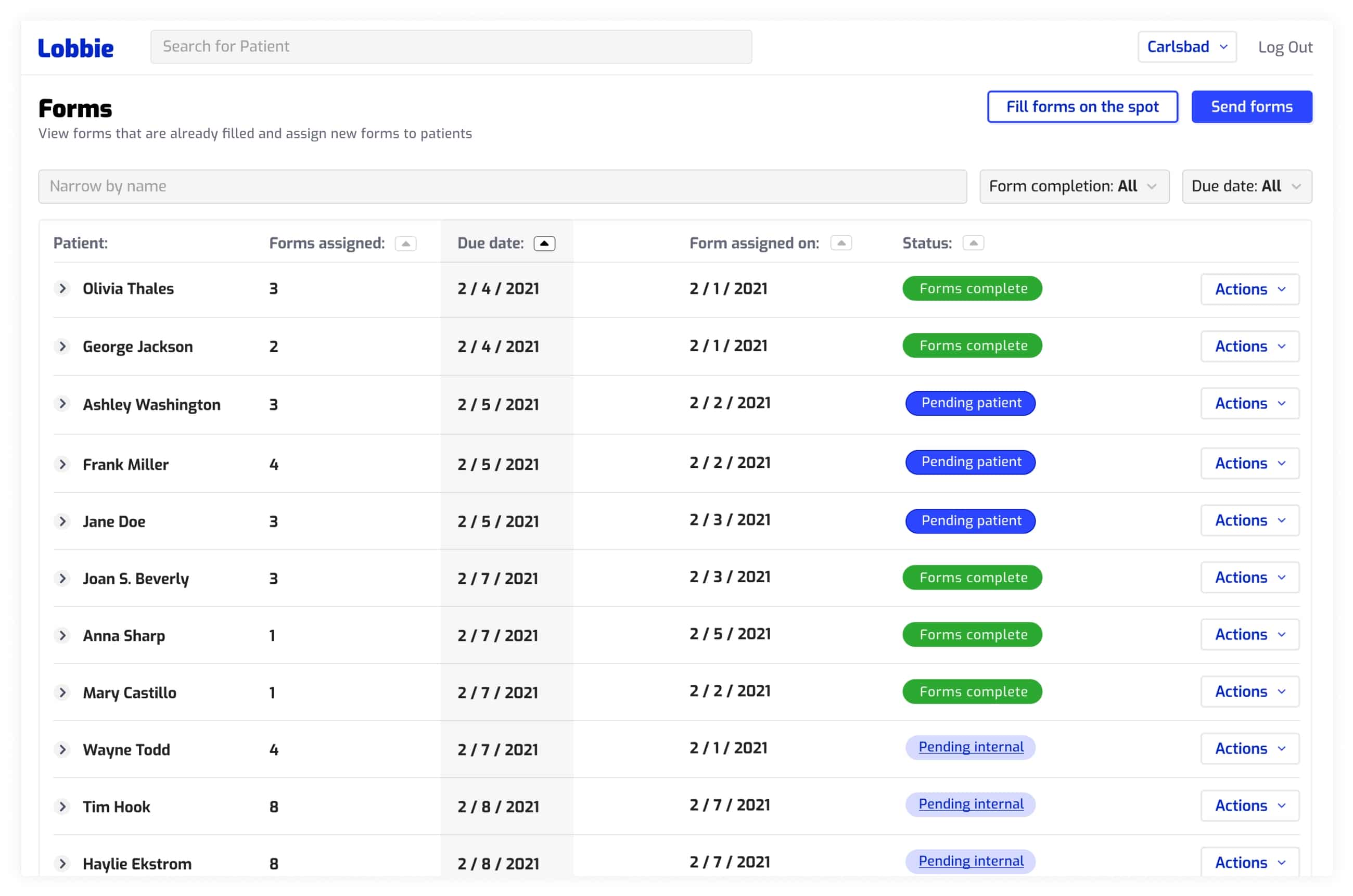 Multi-Provider Patient Intake | Lobbie