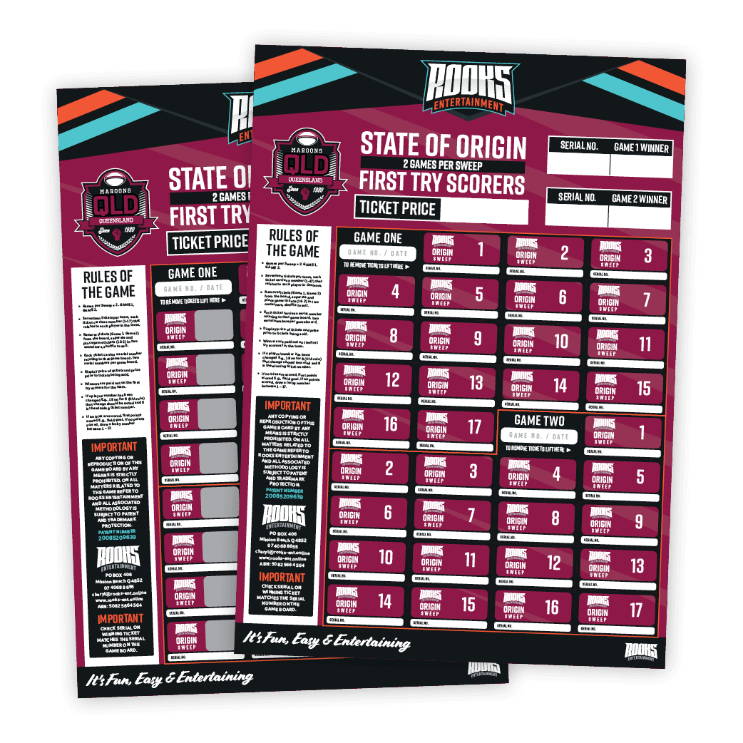 Origin Maroon First Try Scorer Sweeps | Rooks Entertainment