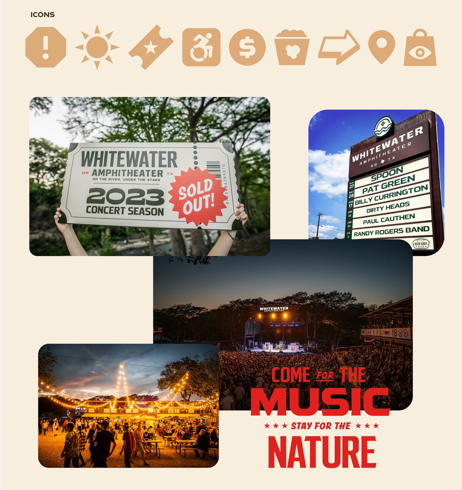 Rebrand, Logo & Graphic Design Kit - Whitewater Amphitheater