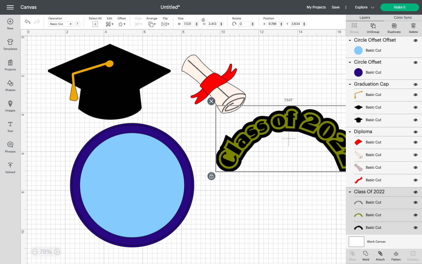 Graduation Cricut Cake Topper Shaker (With Free SVG Files)