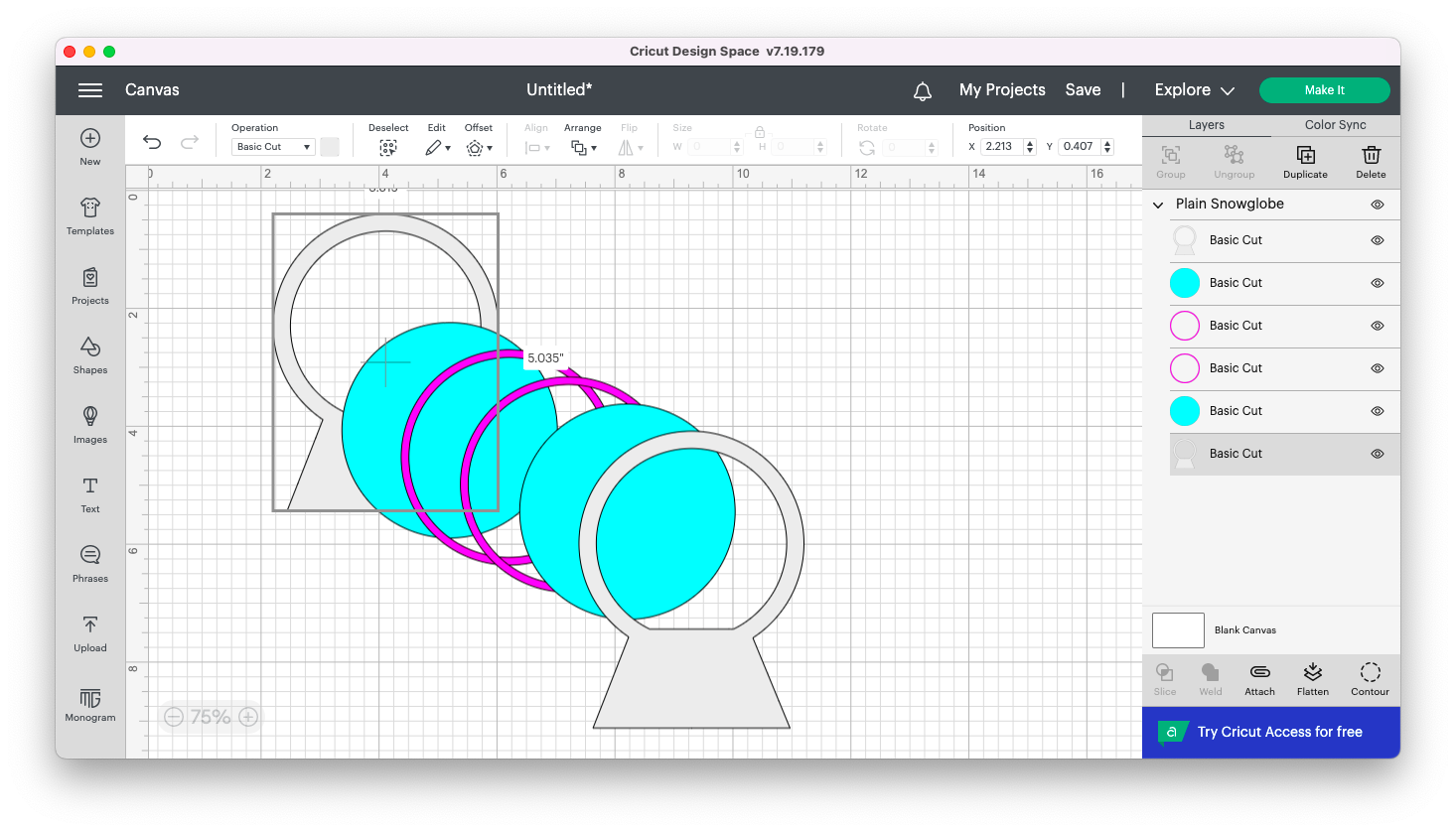 Free Snow Globe SVG for DIY Ornaments