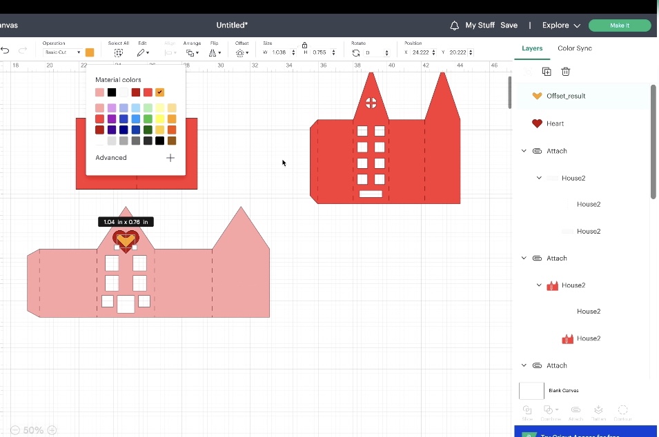 Cricut Valentine's Day Idea: Paper House Village [Free 3D SVG]