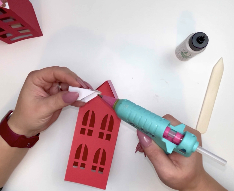 Cricut Valentine's Day Idea: Paper House Village [Free 3D SVG]