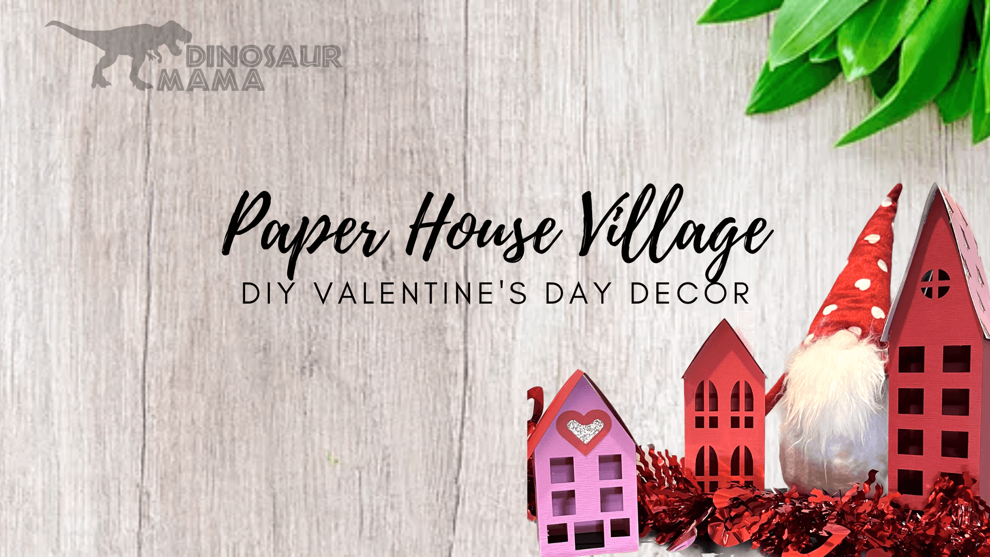 Cricut Valentine's Day Idea: Paper House Village [Free 3D SVG]
