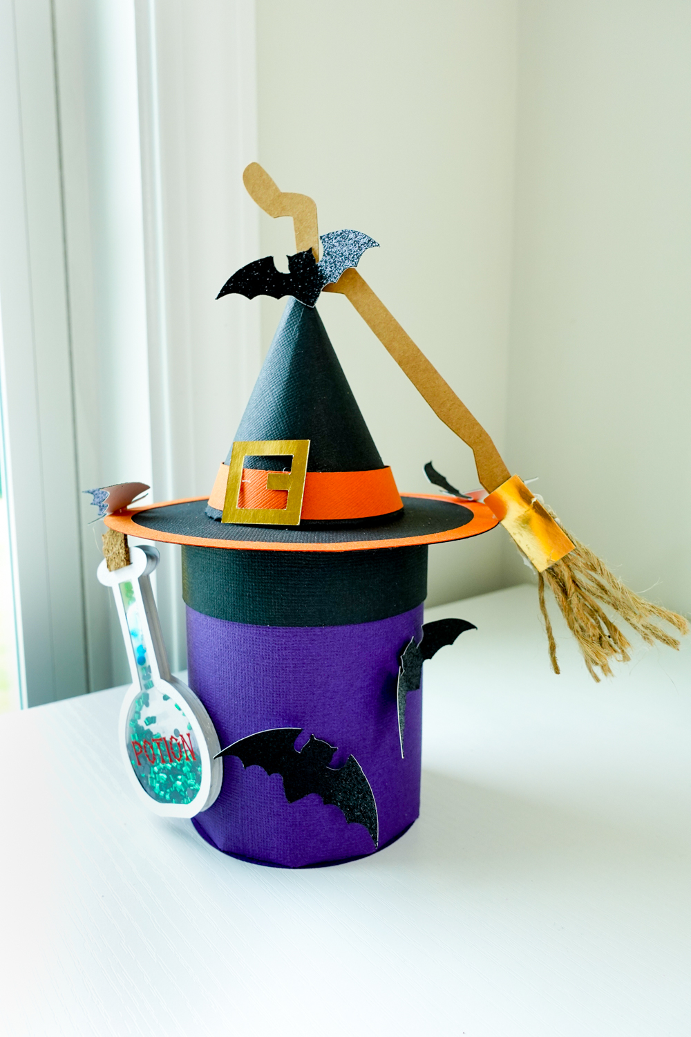 DIY Halloween Party Favors with Cricut | 3D Witches Hat Box