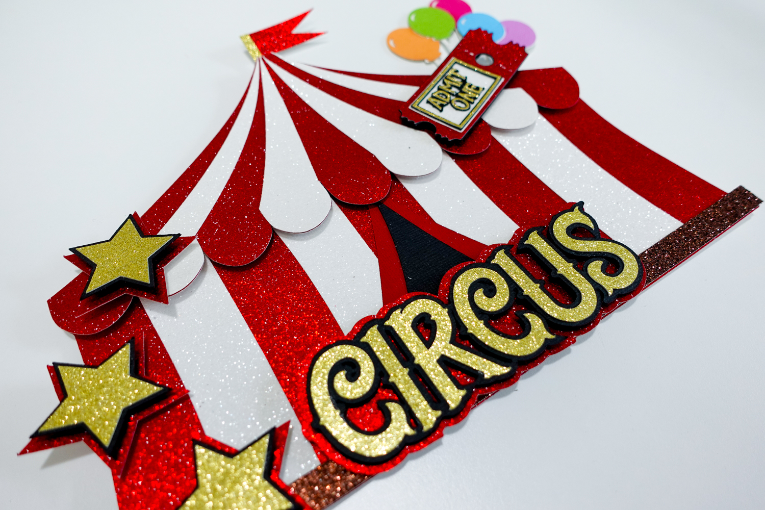 Circus Tent SVG | Free Cricut Cake Topper Project