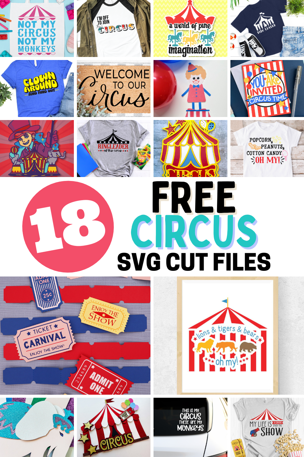 Circus Tent SVG | Free Cricut Cake Topper Project