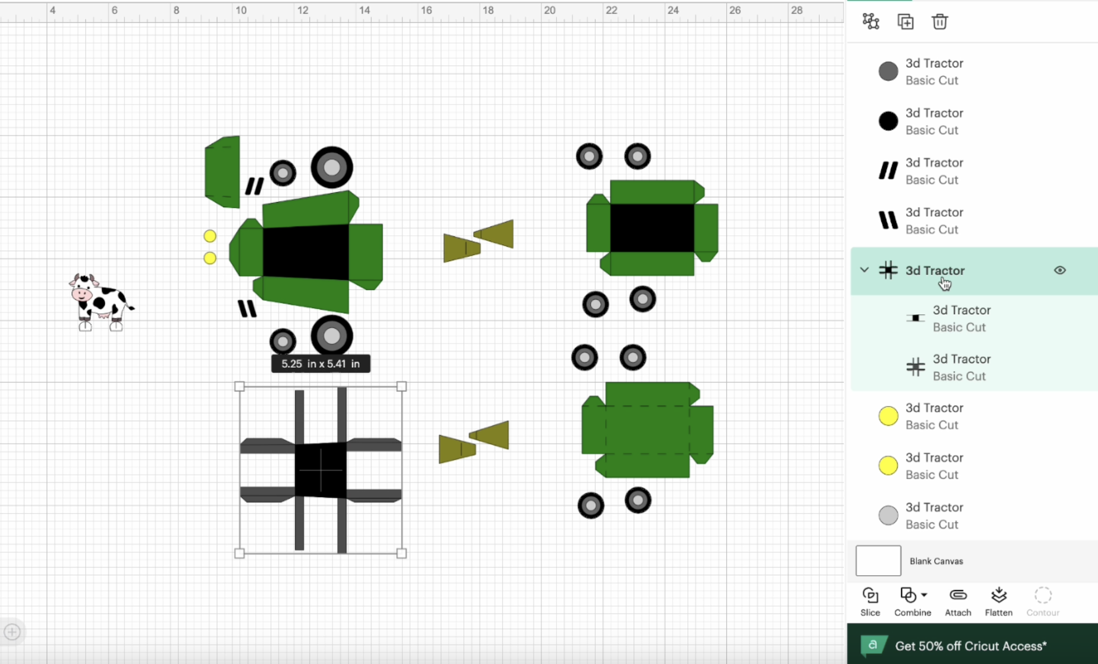 Free Tractor SVG File | 3D Paper Craft Project | DIY Farm Party