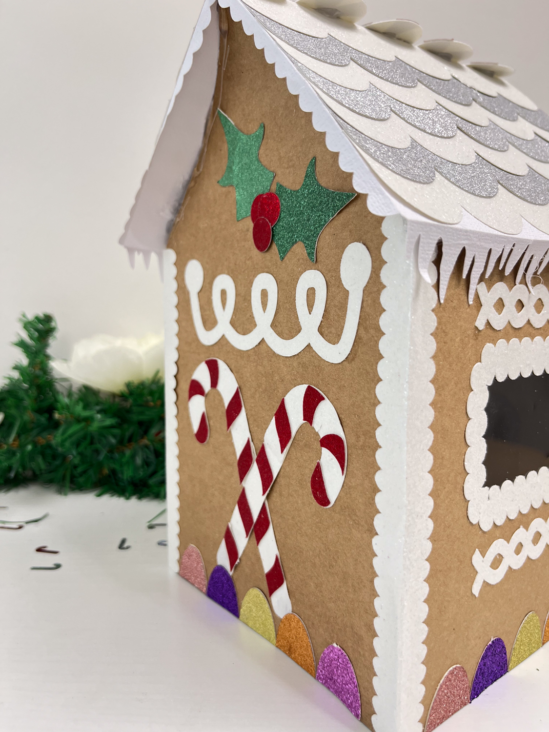 Free 3D Gingerbread House SVG File for Cricut | Christmas DIY