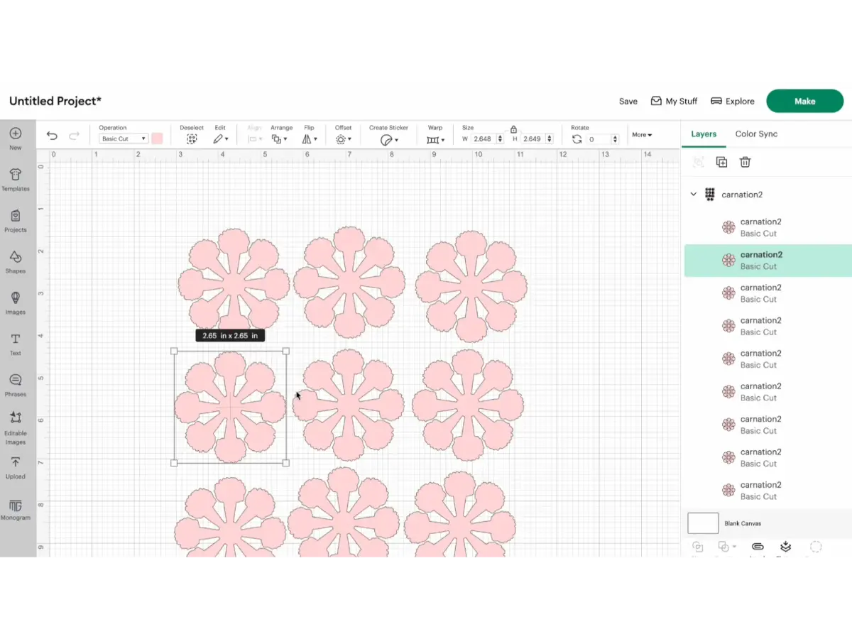 January Paper Flower Pattern | Free Carnation SVG