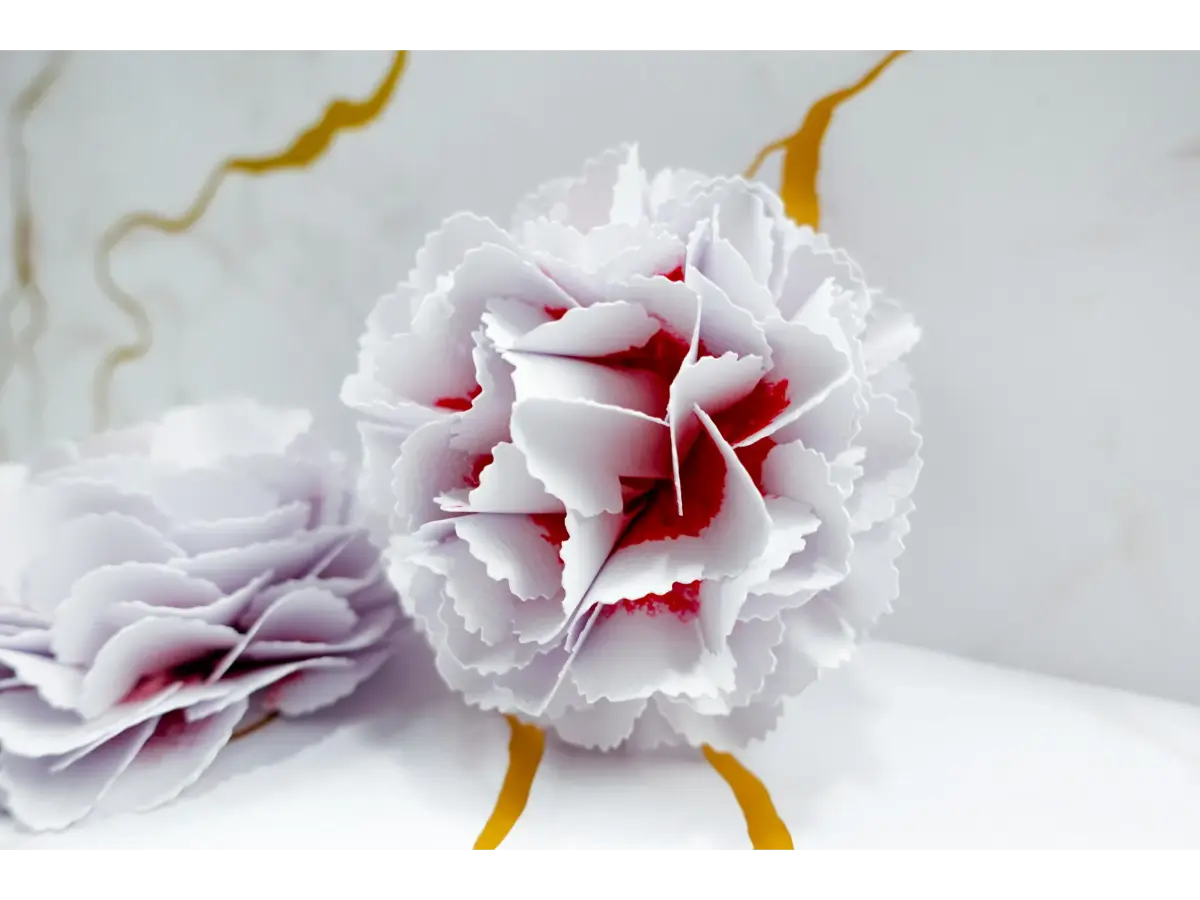 January Paper Flower Pattern | Free Carnation SVG