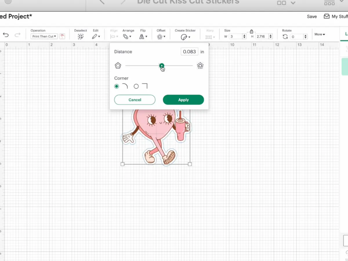 Easy Cricut Stickers: Kiss & Die Cut WITHOUT Cricut Access