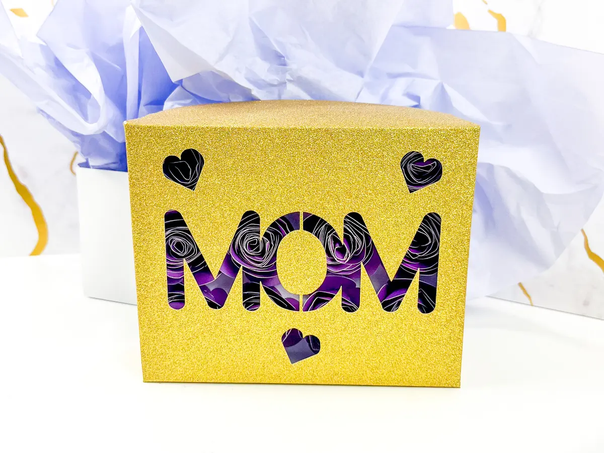 DIY Mother's Day Gift Box Template SVG Free for Cricut