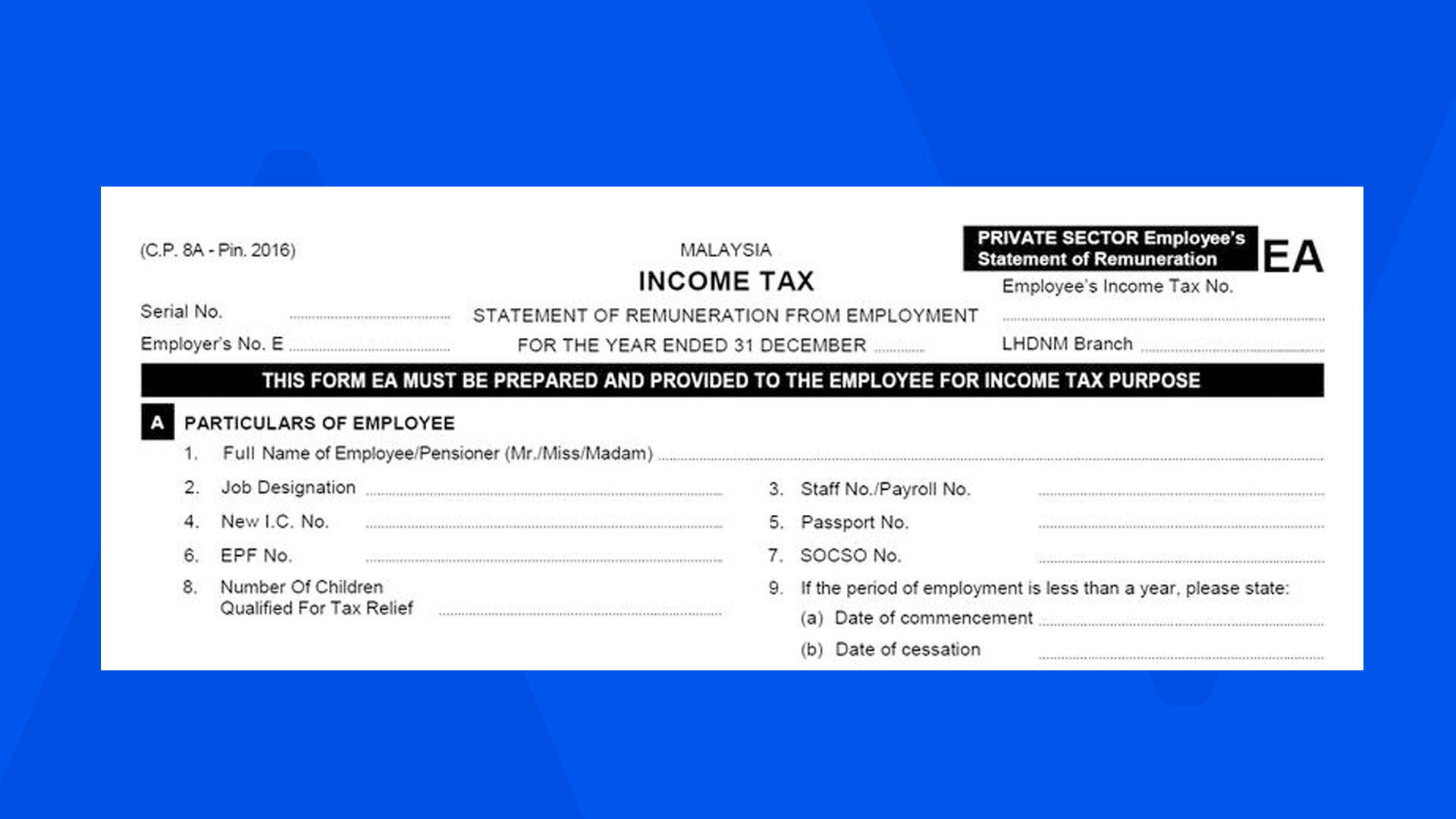 Understanding LHDN Form EA, Form E and Form CP8D | Swingvy Malaysia
