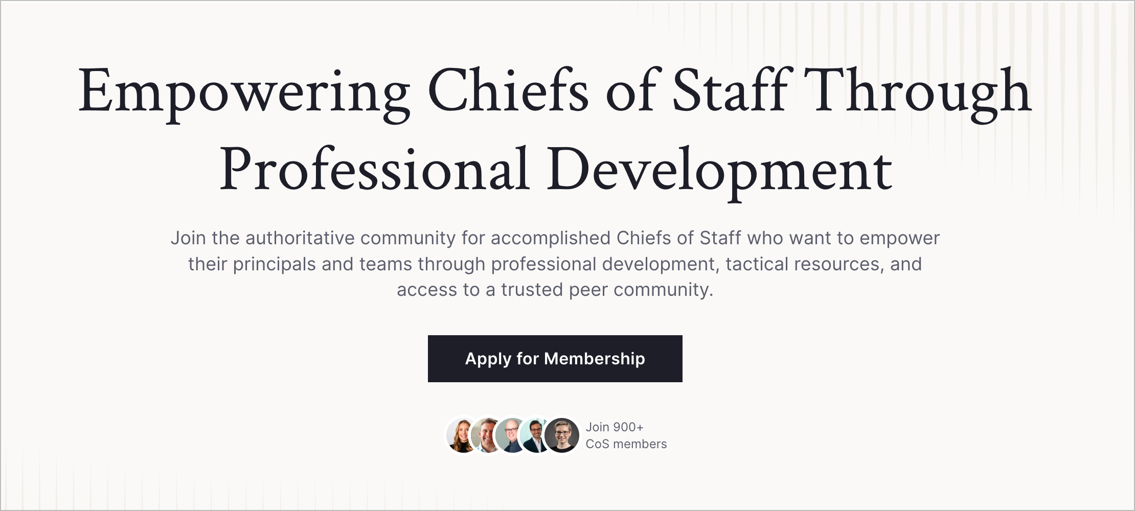 Join a powerful network of Chief of Staffs | Chief of Staff Network