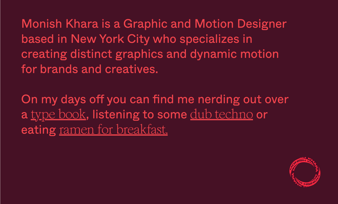 Monish Khara Graphic Designer Portfolio