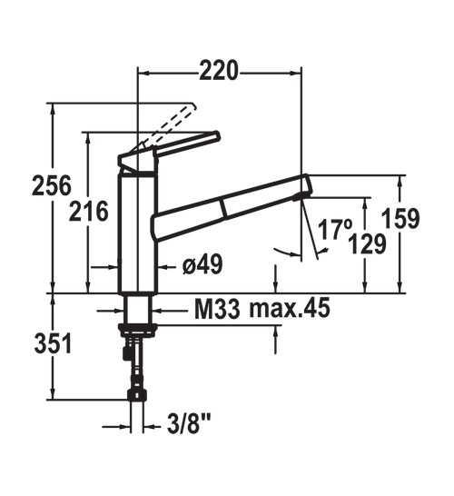 LUNA-E Pull-Out Stainless Steel - KWC Australia
