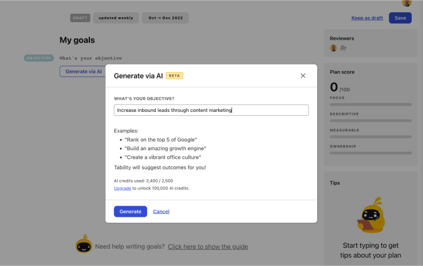 Integrations | Tability