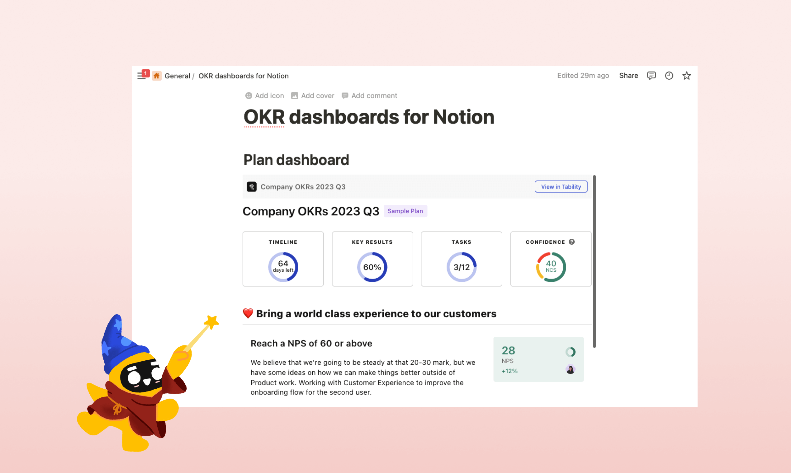 How to get live OKR dashboards in Notion