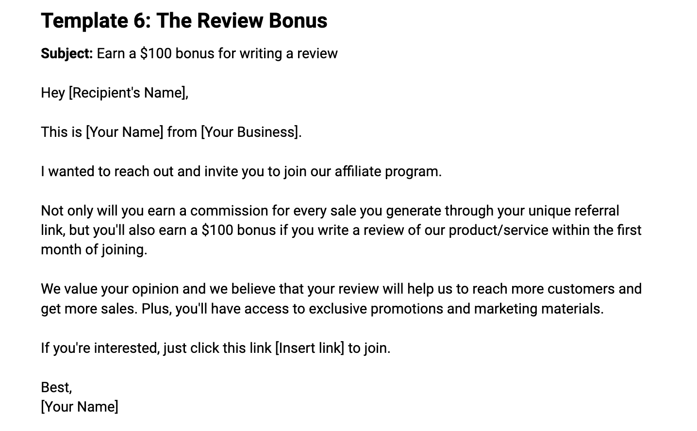 10 Affiliate Recruitment Email Templates & Examples