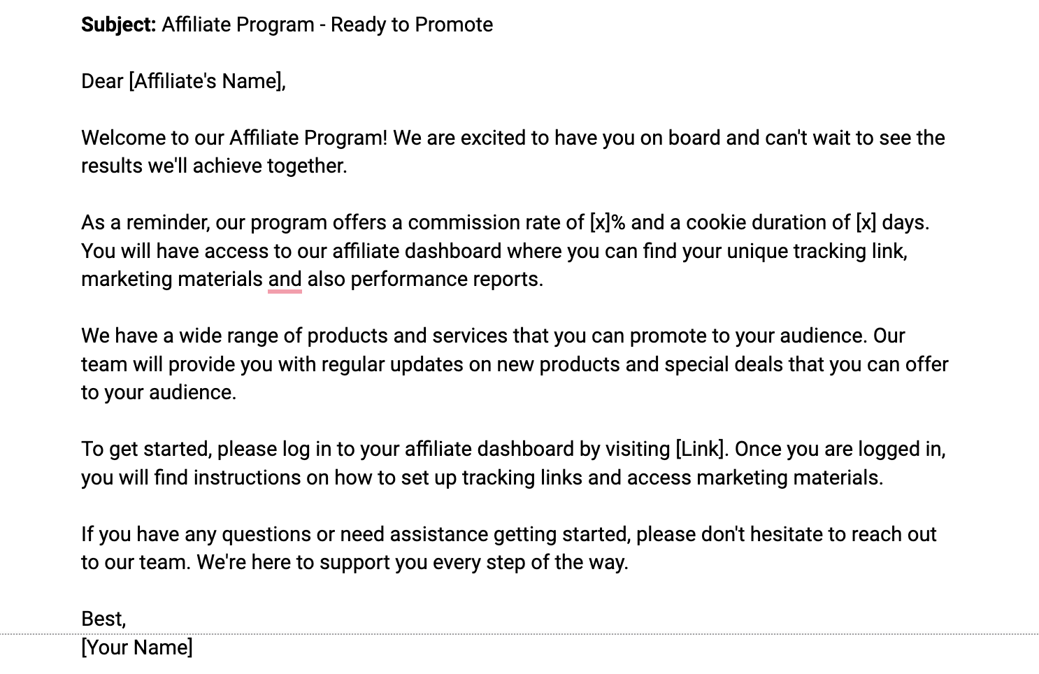 Best Affiliate Onboarding Welcome Email Templates & Examples