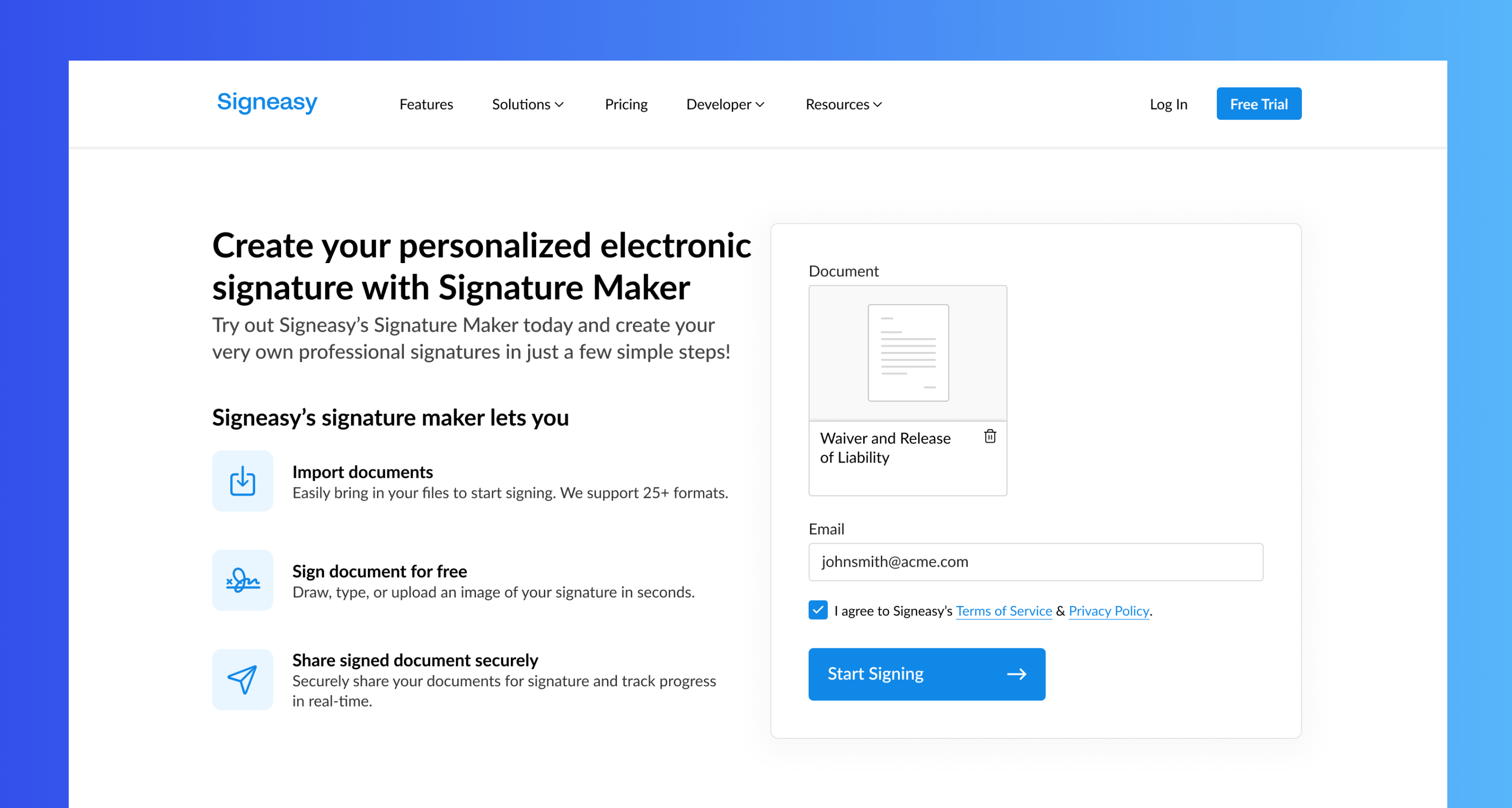 Free Signature Maker | Signeasy