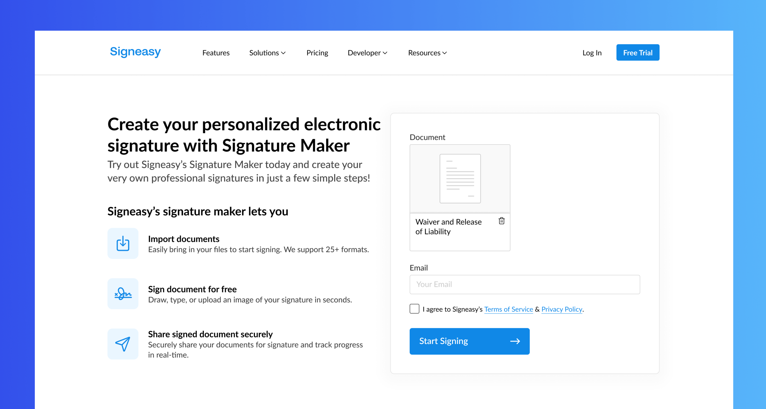 Free Signature Maker | Signeasy