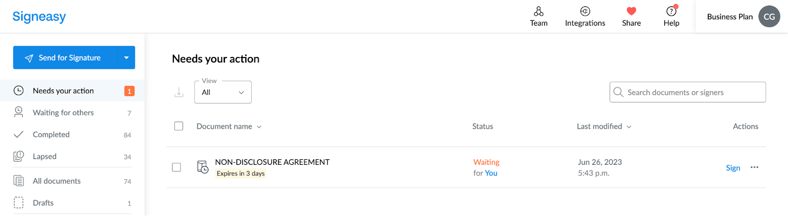 Google Drive Integration | Signeasy