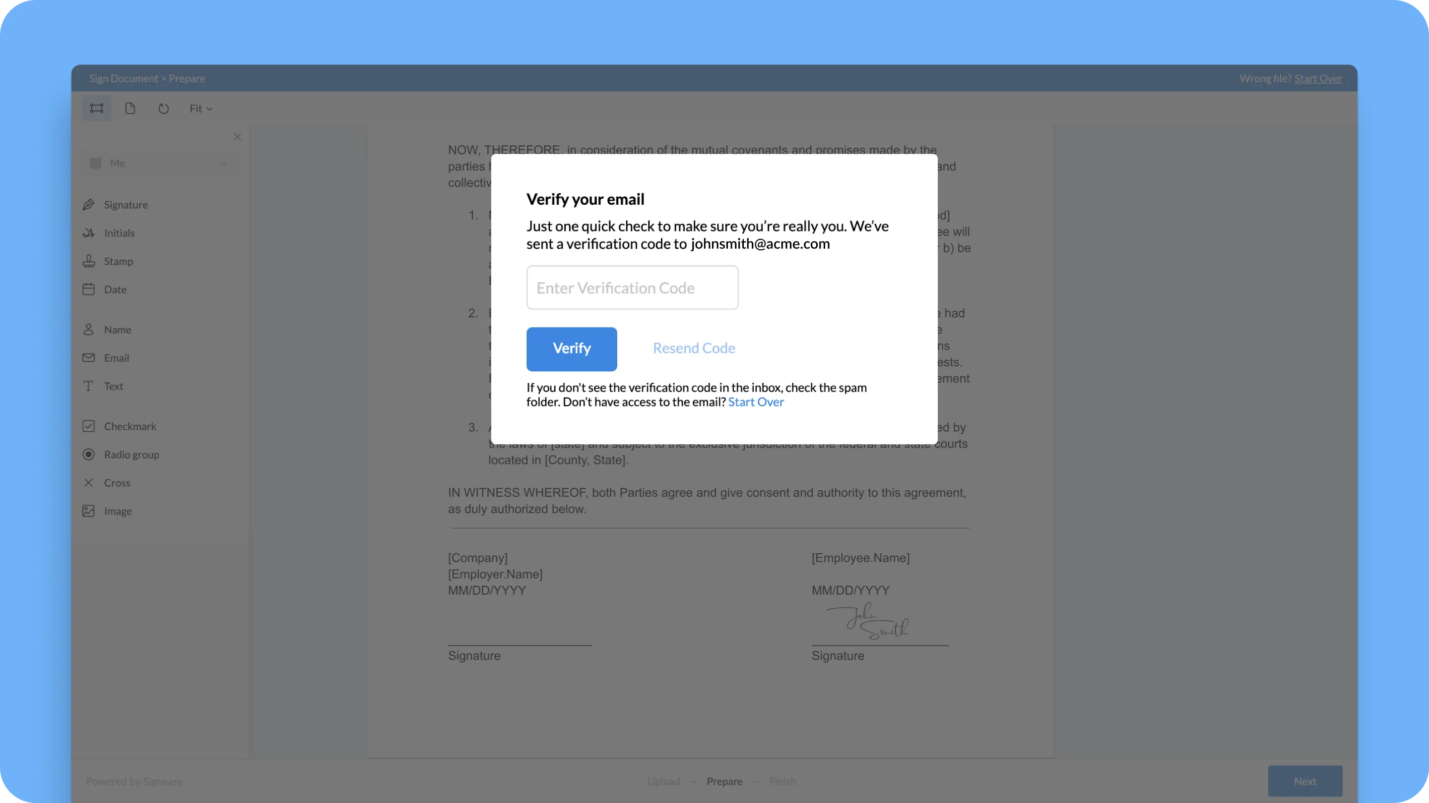 Sign PDFs Online for free with Electronic Signature