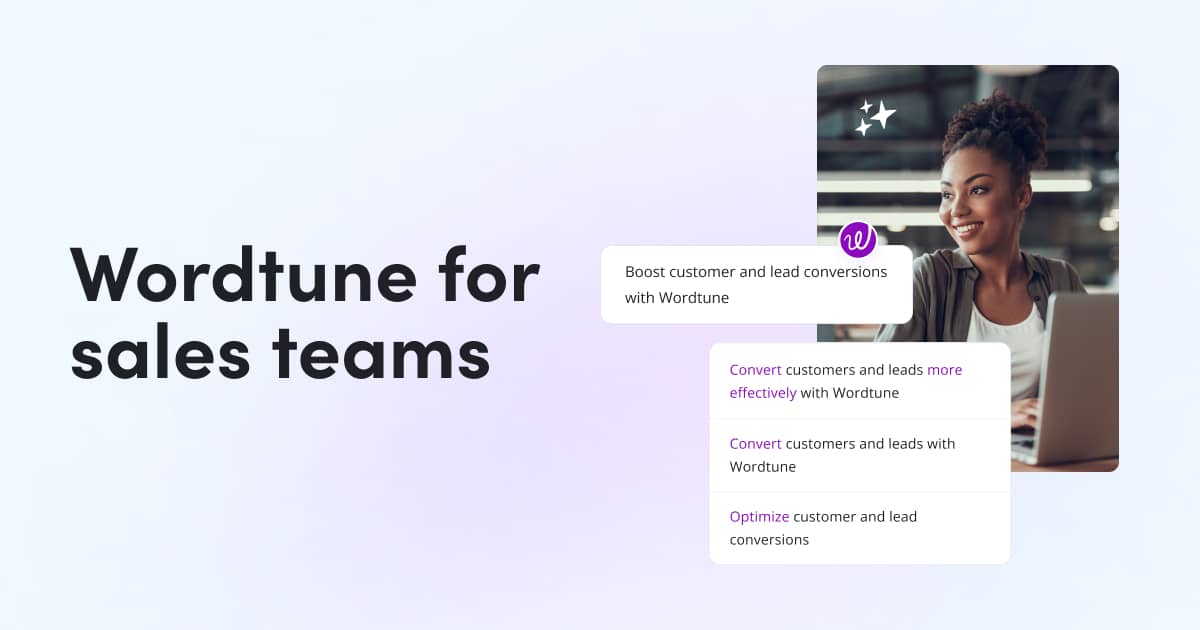 Wordtune for sales teams