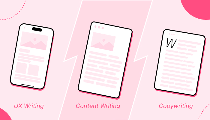 Content Writing, Copywriting, and UX Writing: What’s the Difference?