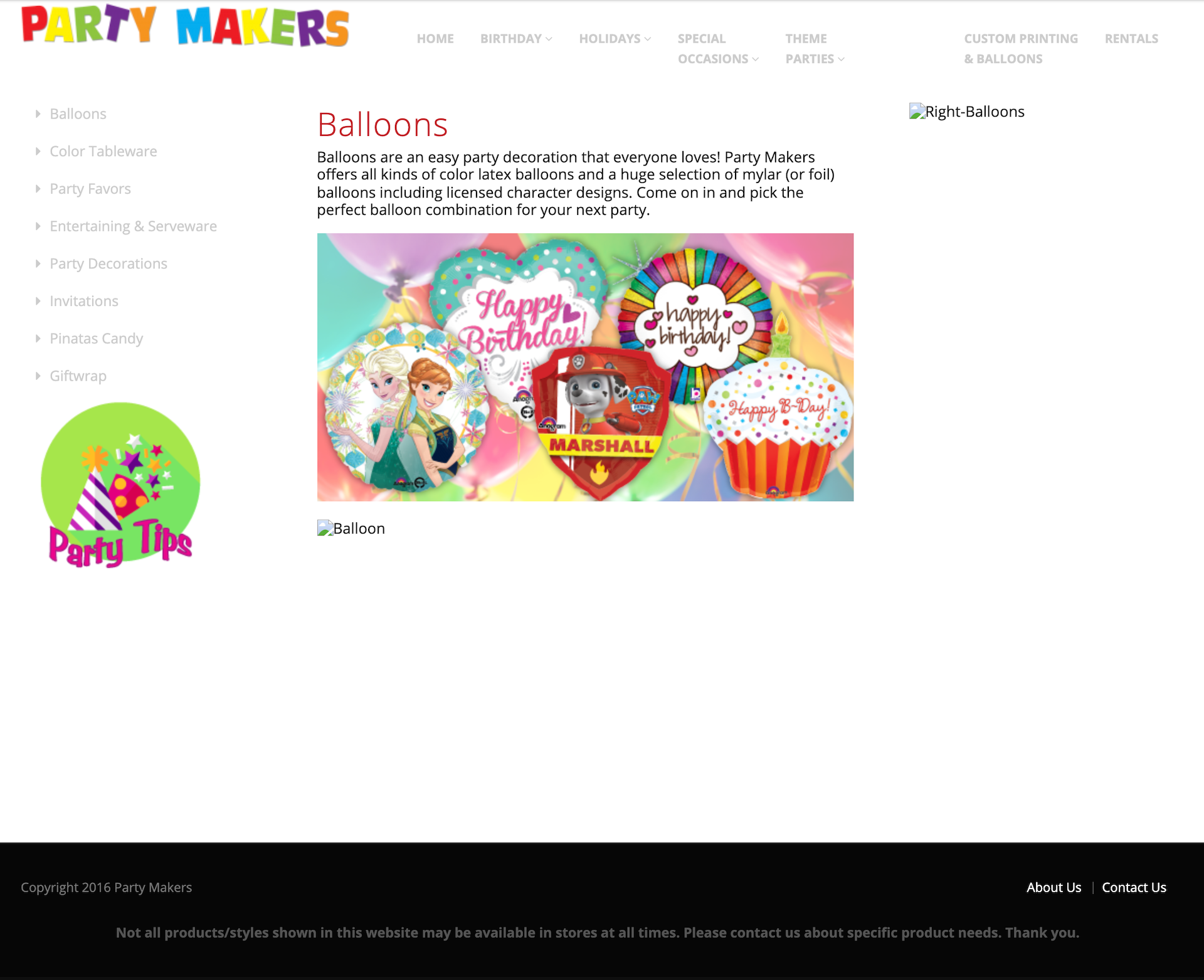 Party Makers E-Commerce Website Greenville NC | RSD News