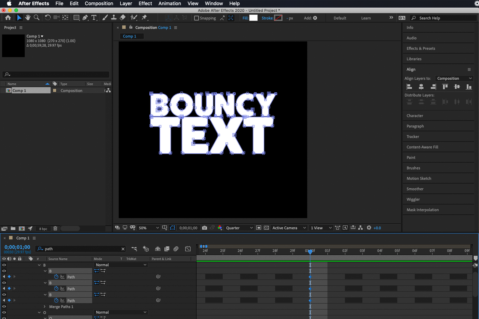 Bouncing Text Animation After Effects Tutorial | RSD News