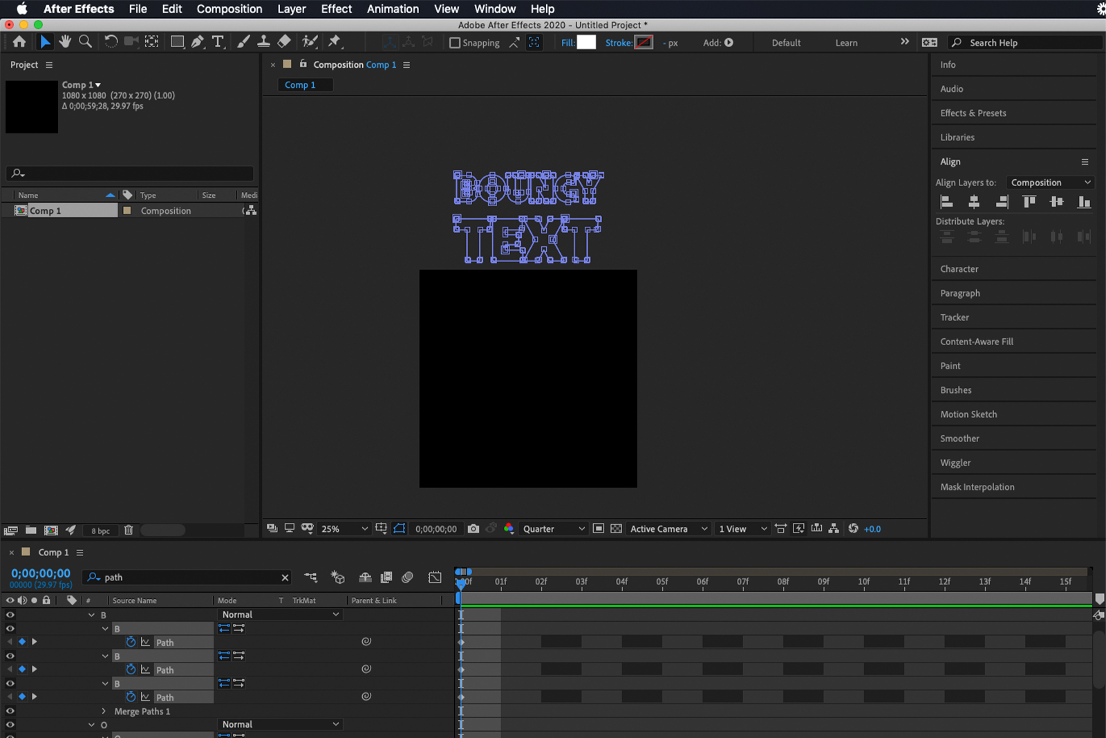 Bouncing Text Animation After Effects Tutorial Rsd News