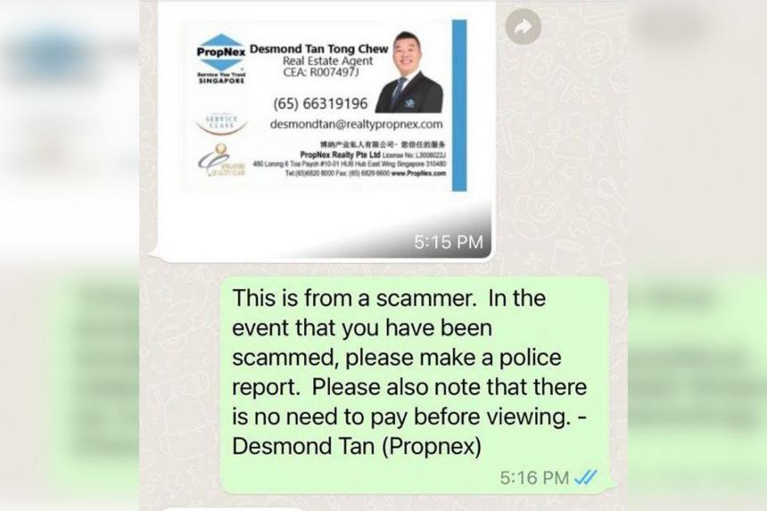 At least 10 property agents were victims of impersonation in rental ...
